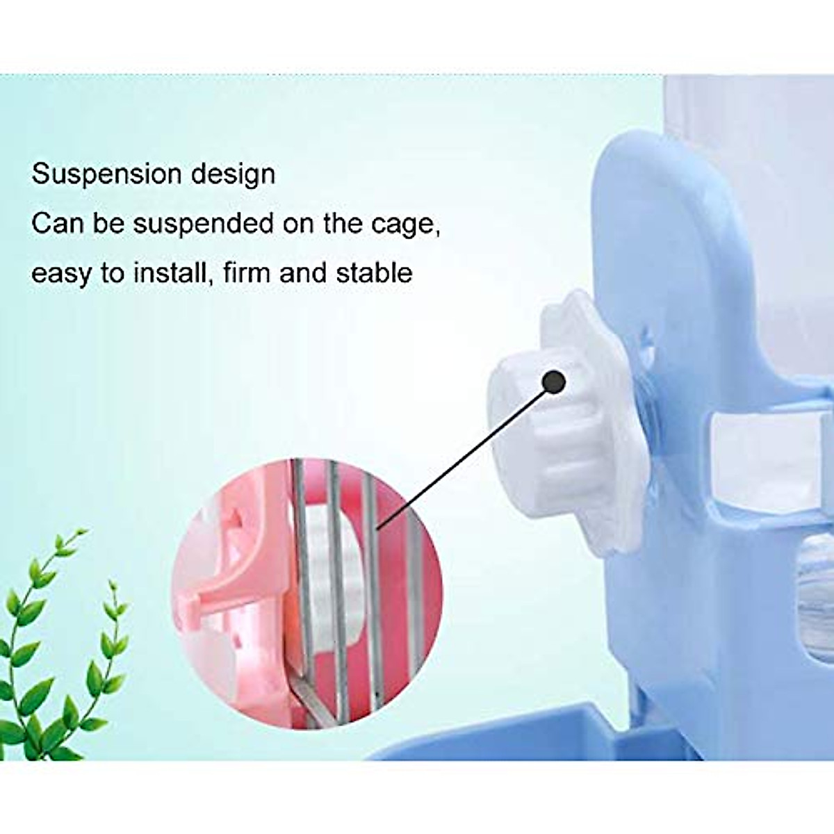 YChoice365 Rabbit Water Bottle, 500ML No Leak Automatic Rabbit Feeder Hanging Water Dispenser, Pet Drinking Fountain, Removable Cat Drinker Feeder for Rabbits Hamsters Cats Puppies