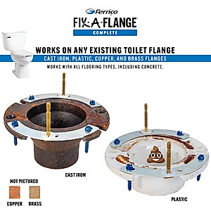 Fernco Fix-A-Flange Complete Universal Toilet Flange Water Closet Repair Kit