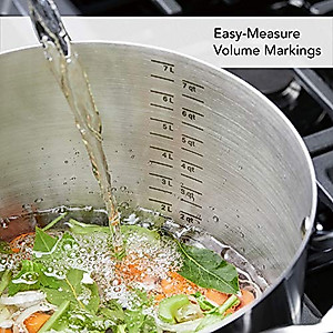 KitchenAid 3-Ply Base Brushed Stainless Steel Stock Pot/Stockpot with Lid, 8 Quart