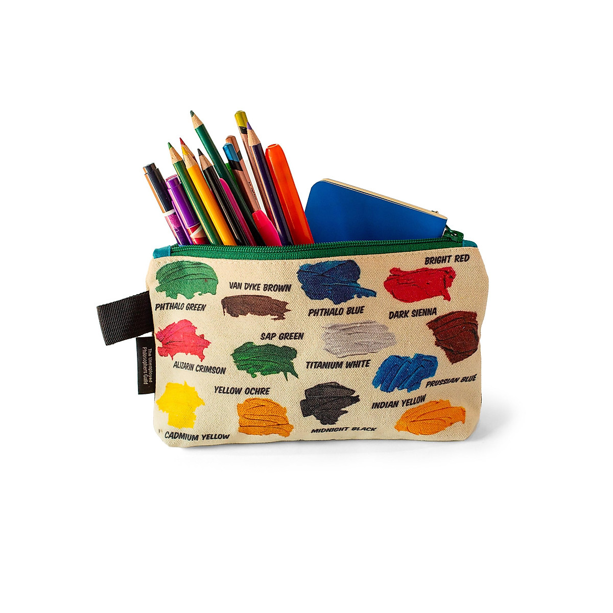 Bob Ross Bag - 9" Canvas Zipper Pouch for Pencils, Tools, Cosmetics, Toiletries and More