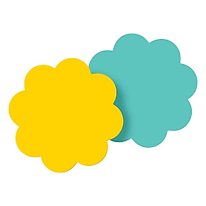 Post-it Super Sticky Notes, 3x3 in, 2X the Sticking Power, Daisy Shape, Assorted Colors, (7350-DSY)