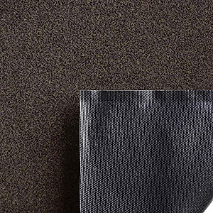 iCustomRug Heavy Duty Interior/Exterior Waterproof Utility Plush Pile Vinyl Back Runner,Mats,Area Rug, Non-Slip,70 Custom Sizes for Doorway,Balcony,Hallway,Commercial,Retail Space 4' X 9' Brown