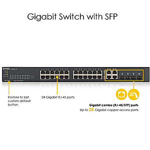 ZyXEL GS1920-24V2-EU0101F 24-portars Gigabit Ethernet, Smart Managed Switch