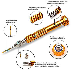 YANPLS Small Screwdriver Watch Glasses Mini Set, Micro Precision Tiny Screwdriver Set Small Screwdriver Set for Electronics Eyeglass
