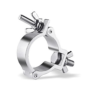 2 Inch Truss O Clamps, 10 Pack Olaalite Aluminum Stage Light Clamps for Truss, Heavy Duty 220LB LED Par Light Moving Head Lighting clamps, Fit for 48-52mm OD Tube/Pipe