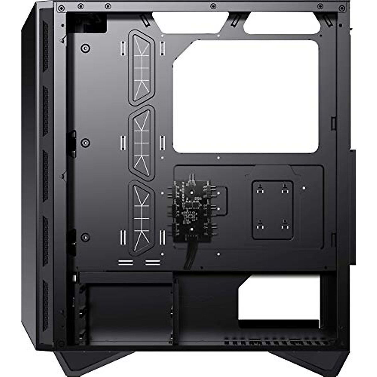 MSI MPG GUNGNIR 110R - Premium Mid-Tower Gaming PC Case - Tempered Glass Side Panel - 4 x ARGB 120mm Fans - Liquid Cooling Support up to 360mm Radiator - Two-Tone Design