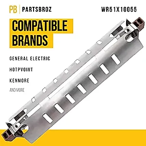 WR51X10055 GE Refrigerator Defrost Heater Replacement Assembly Kit Kenmore Part Number GSH25JSXNSS TFX25PPBGWW GSH25ISXBSS GSHS6HGDBCSS GSH25JSDBSS GSH25JSXBSS GSL25JFPABS GSL25JFTABS PSHS6PGZBESS