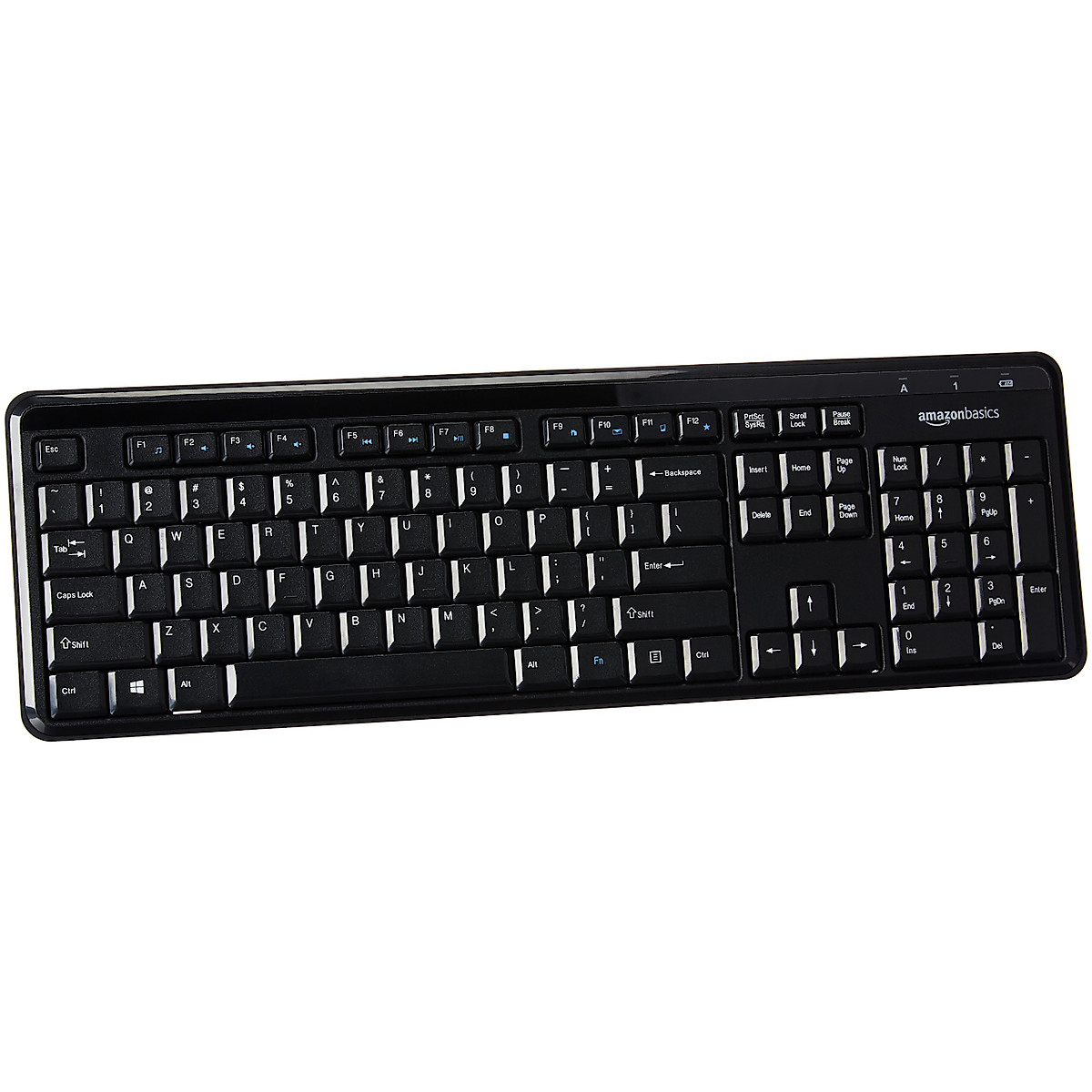 Amazon Basics 2.4GHz Wireless Computer Keyboard and Mouse Combo, Quiet and Compact US Layout (QWERTY), Black