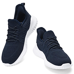 PPQ Womens Slip On Walking Shoes，Memory Foam Lightweight Comfort Casual Workout Shoes,Yoga Or Tennis Or Running Sneakers Blue 7