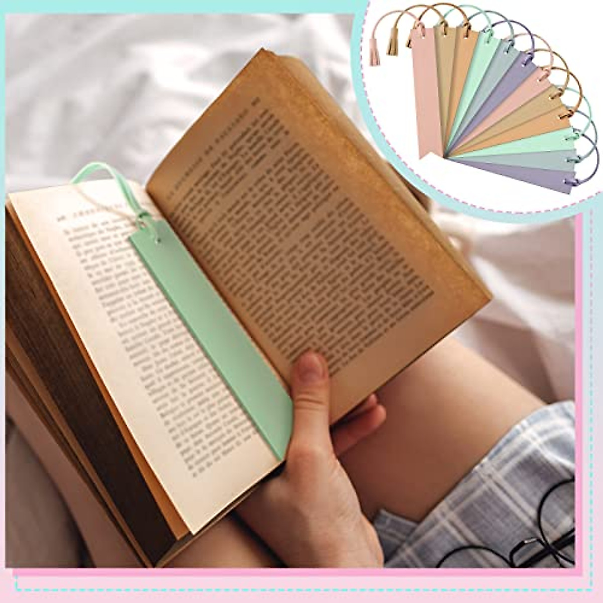 12 Pcs Bookmarks for Women Leather Bookmark Pastel Bookmarks Graduation Gifts Boho Morandi Macaron Color Bookmarks for Men Women Book Lovers Readers Daughter Girl Students Friends School College Gifts