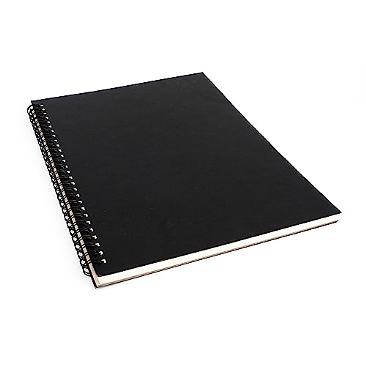 Ykimok 1 Pack College Ruled Notebook, Soft black Cover Spiral Notebook, Memo Notepad Sketchbook, Students Office Business Diary Spiral Book Journal,100 Pages, 50 Sheets, 10 x 7.5 Inch