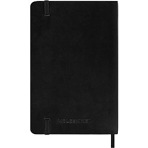 Moleskine Classic Notebook, Soft Cover, Pocket (3.5" x 5.5") Squared/Grid, Black, 192 Pages