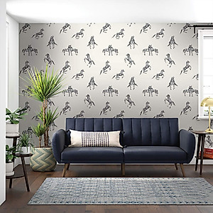 Novogratz x Tempaper Waverly White Zebras in Love Removable Peel and Stick Wallpaper, 20.5 in X 16.5 ft, Made in the USA