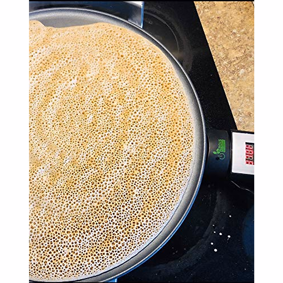 Addis Griddle (Mitad/Mogogo) –16 inch Digital Electric Griddle for Injera, Lefse, Pancake – Even Heat Distribution