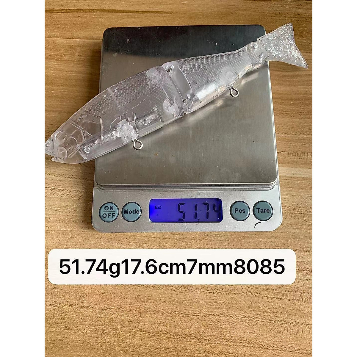 3PCS Unpainted Lure Blanks 51.74g 17.6cm with Free 7mm Eye Crankbait Simulation Blank Body Clear Hard Baits Trout Salmon Minnow Lure Popper Lures Topwater Freshwater 8085