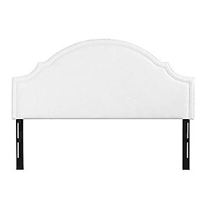 Jennifer Taylor Home Catherine Upholstered King Headboard, Antique White Woven
