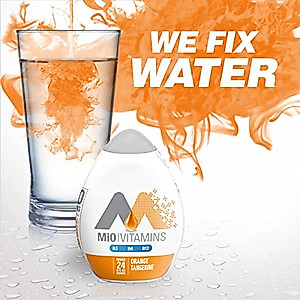 MiO Vitamins Orange Tangerine Liquid Water Enhancer Drink Mix, 1.62 fl oz Bottle, As seen on TikTok