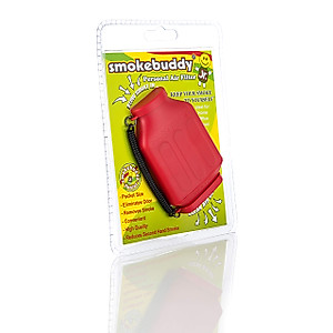 Smoke Buddy Jr. Personal Air Purifier Cleaner Filter Removes Odor - Red