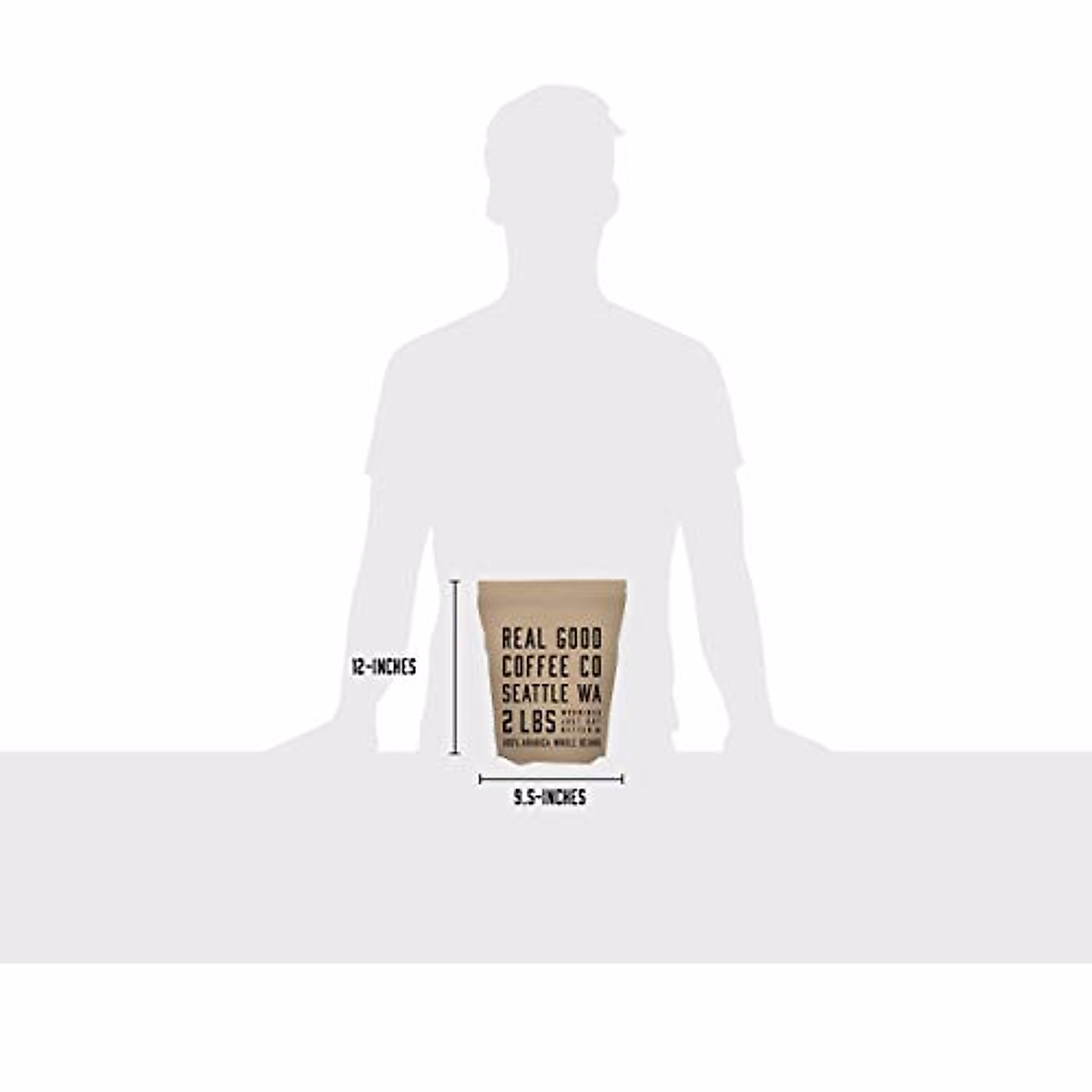 Real Good Coffee Company - Whole Bean Coffee - Breakfast Blend Light Roast Coffee Beans - 2 Pound Bag - 100% Whole Arabica Beans - Grind at Home, Brew How You Like