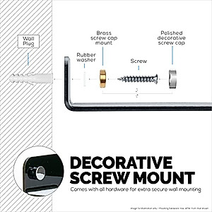 BRAINWAVZ 2-Pack 4” Small Floating Shelf Bluetooth Speaker Stand, Adhesive & Screw Wall Mount, Anti Slip, for Cameras, Baby Monitors, Webcam, Router & More, Universal Holder (SHELF11 Black)