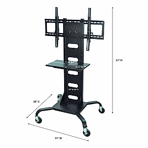 Luxor WPSMS51 - Mobile Flat Panel TV Stand and Mount