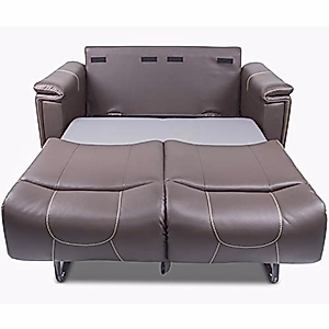 Thomas Payne 68" Tri-Fold RV Sofa in Majestic Chocolate (67.5" W x 34" D x 38" H) — Converts to Bed - Space-Saving Design - Low Maintenance - PolyHyde Upholstery - Fits Through 26" Door - 377708