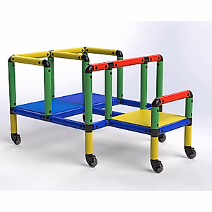 FUNPHIX Wheelies - Buildable Play Structure Set with Wheels, Indoor and Outdoor STEM Learning Construction Toy for Ages 2-12 Years