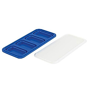 HIC Kitchen Prep-N-Freeze Portion Tray with Lid, Collapsible LFGB Silicone, 6-Ounce Sections