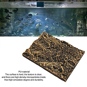 AYNEFY Reptiles Reptile Decorative Supplies, Rock Terrarium Background 3D Rock Stone Background Decorations Backdrop for Fish Reptiles Amphibians Turtles Reptile (17.5 * 13cm)