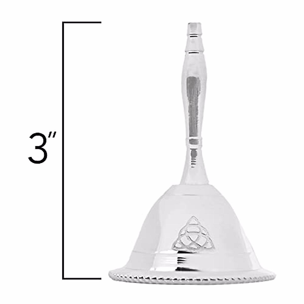 Altar Bell - Silver Plated - 3 Inches H (Triquetra)
