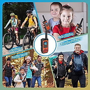 Walkie Talkies 4 Pack, Walkie Talkies for Adults Long Range FRS Walky Talky Two-Way Radios with 22 Channels FRS VOX LCD Display for Camping Hiking Cruise Ships