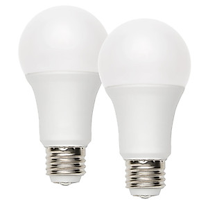 Maxxima 3-Way LED A19 Light Bulb - 40W/80W/120W Equivalent, 600-1200 - 1800 Lumens, 2700K Soft White, Featuring 3 Brightness Levels, Dimmable Indoor Lighting Solution - 2 Pack