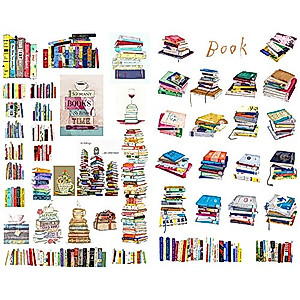 Seasonstorm Vintage Books School Study Precut Anti-UV Waterproof Decoration Album Planner Stickers Scrapbooking Diary Sticky Paper Flakes (PK021)