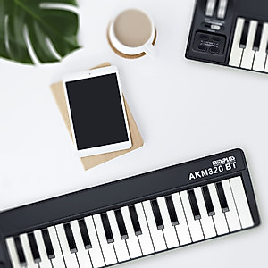 MIDIPLUS AKM320BT USB MIDI Keyboard Controller, Black, Bluetooth