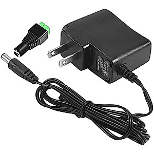 5V 2A Power Supply Adapter, 5V 2A AC DC Adapter, AC 100-240V to DC 5V, 5.5X 2.5mm DC Plug, Input 110V-240V, Output 5V 2A 10W, with DC Female Connector for Camera Route Hub CCTV, etc