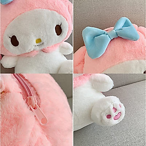 EVESKY Kawaii Melo-dy Plush Backpack For Girls Women Cute Cartoon Toy Bag Soft Plush Doll Bag for Girls Cosplay Birthday Gifts (PINK)