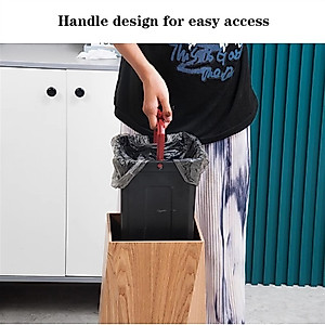 Generic Trash Cans Wastebasket Wooden Trash Can No Lid, Modern Rhombus Shaped Waste Basket Open Top Garbage Container Bin with Inner Bucket for Living Room, Bedroom, Home, Office, colored