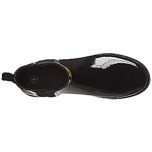 The SAK Women's Sakroots Rhyme Ankle Rainboot Rain Boot, Black with Rainbow Spirit Desert, 6 Medium US