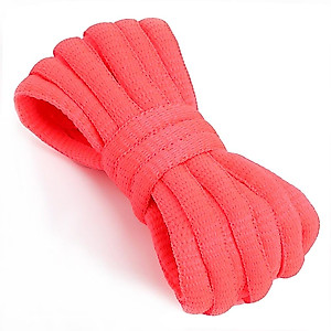VSUDO 71" Oval Running Shoe Laces or Sneakers Shoelaces, Half Round Athletic Basketball Shoe Laces, Shoestring for Sport or Running Shoes [1 Pair-Salmon Pink-180CM]