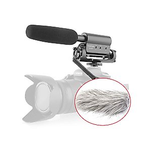 TAKSTAR SGC-598 Interview Photography Microphone Nikon/Canon Camcorder Camera/DV (SGC598 w Windsheild) (Medium)