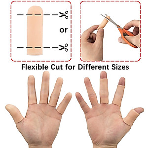 (20PCS)Gel Finger Sleeves,Finger Support,Silicones Finger Protectors,Waterproof,Finger Cots Great for Finger Craking,Finger Trigger.