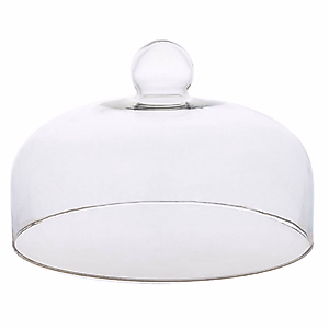 Cabilock 1pc Transparent Cloche Dome Glass Cheese Dome Dessert Cloche Cover Decorative Cake Cover Cupcake Cover Clear Desert Cloche Clear Cloche Cake Dome Cover Food Micro-wave Oven