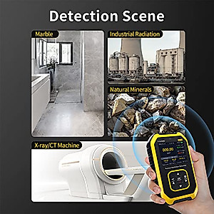 Geiger Counter(GC-01),Nuclear Radiation Detector,Portable Handheld X-ray，Y-ray, β-ray Rechargeable Radiation Monitor Meter,with LCD Backlight Sound-Light Alarm,5 Dosage Units Switched