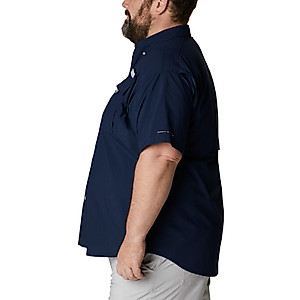 Columbia Men's Bahama II UPF 30 Short Sleeve PFG Fishing Shirt, Collegiate Navy, Large