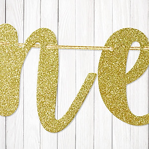 The Beginning Of A New Chapter Banner, Baby Shower, Graduation, Retirement, Farewell, Wedding Decorations, Gold Glitter