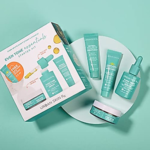 Urban Skin Rx Even Tone Essentials Starter Kit | Daily Regimen Includes 4 Top Products Formulated To Cleanse, Tone And Protect For Visibly Brighter, More Even-Looking Skin