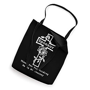 To My Confirmation Sponsor Cross Thank You Appreciation Gift Tote Bag