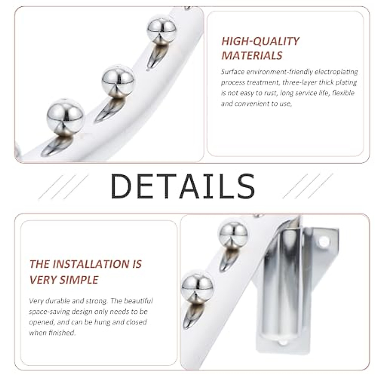 ULTECHNOVO Wall Hung Clothes Drying Rack Wall Mounted Clothes Wall Mounted Clothes Hanger Folding Hanging Rack Clothes Hanger Hanger Rack Garment Swing Arm Hooks