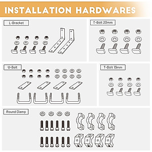 TIMBER RIDGE Car Awning Camper Awning 8.2X6.5ft Truck Awning Overland Camping, Retractable Side Awning Waterproof PU10000mm UV50+ Rooftop Awning Tent Shade for Car/SUV/Truck/Van, Beige
