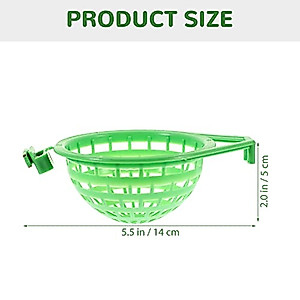 Mipcase 2pcs Plastic Bird Nest, Canary Nest Plastic Hollow Hanging Cage Finch Parrot Canary Pigeon Nest Bowl Eggs Hatching Tool Pan, Bird Breeding Hut Nest Pan